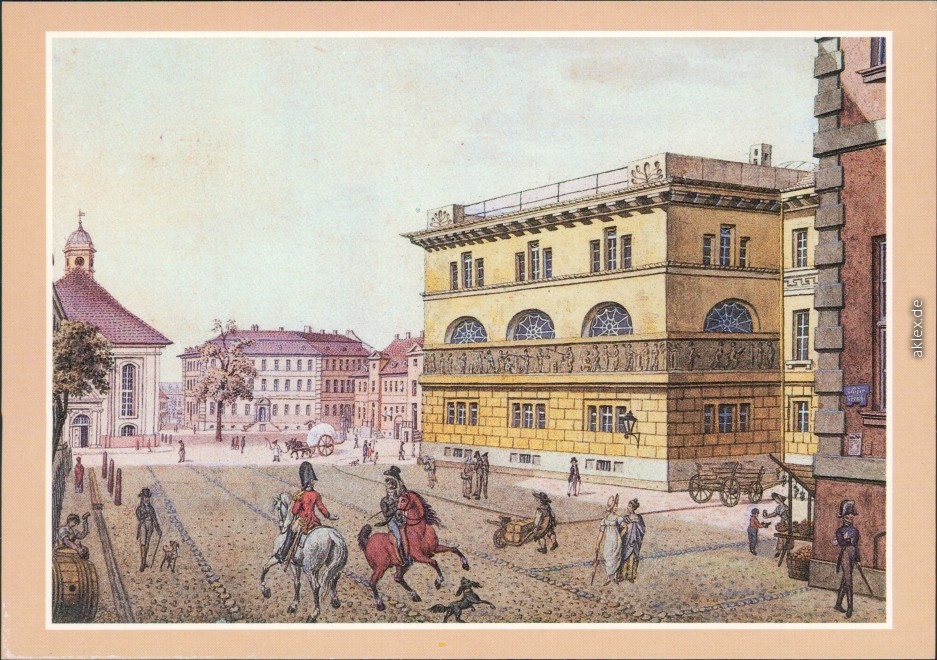 Berlin um 1820 - Das Alte Münze (Münzgebäude) mit der Aussicht nach dem ...