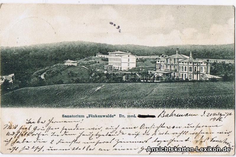 Sanatorium :: Finkenwalde-Stettin :: Ansichtskarten-Lexikon