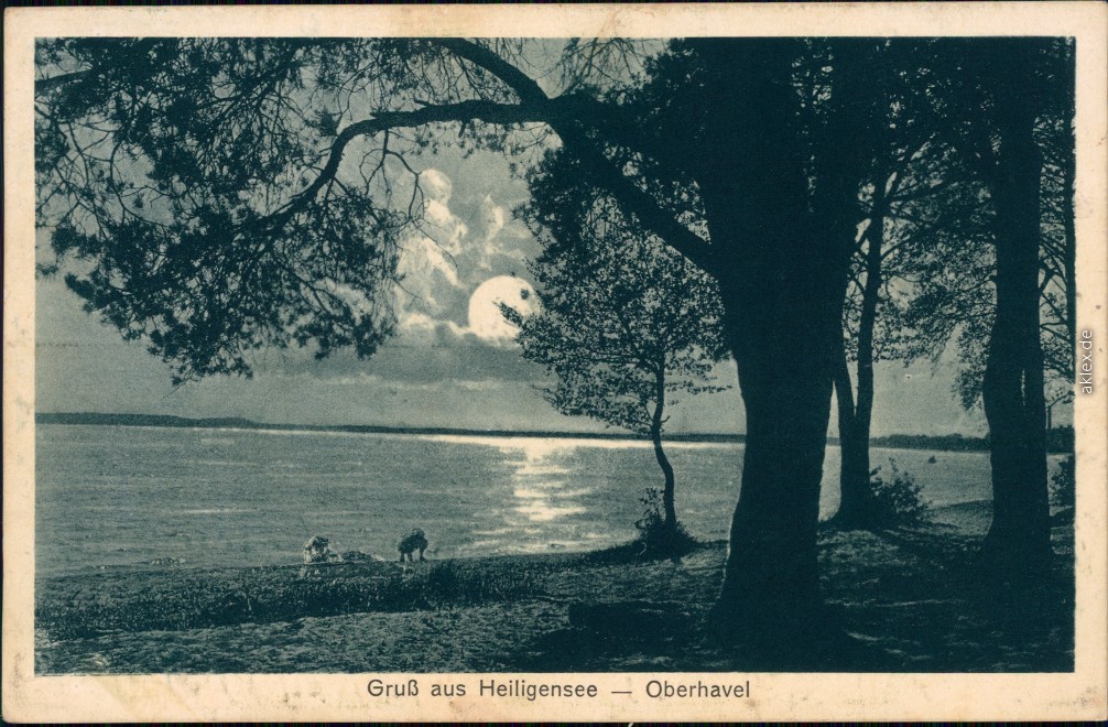 See im Mondschein :: Heiligensee-Berlin :: Ansichtskarten-Lexikon