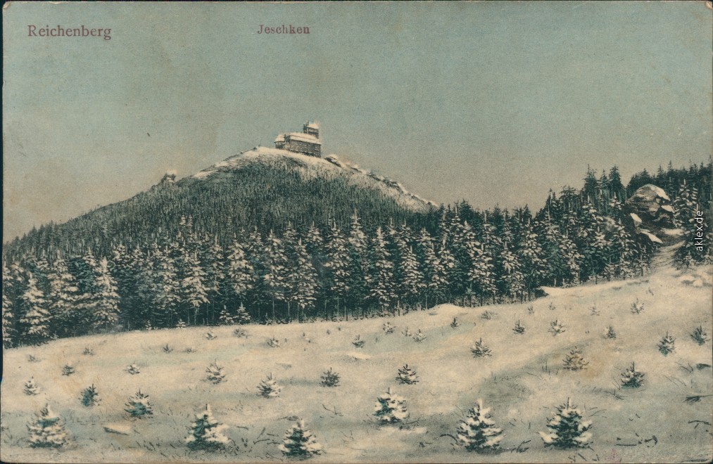 Winterpartie am Jeschken :: Reichenberg :: Ansichtskarten-Lexikon