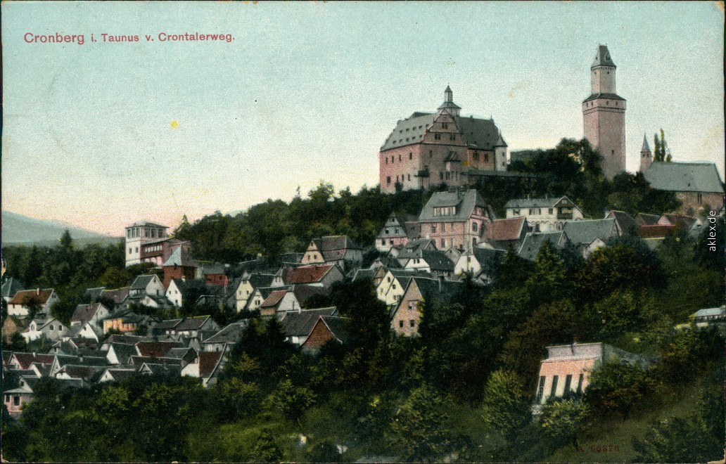 Panorama-Ansicht mit Crontalerweg und Schloss :: Kronberg / Cronberg ...