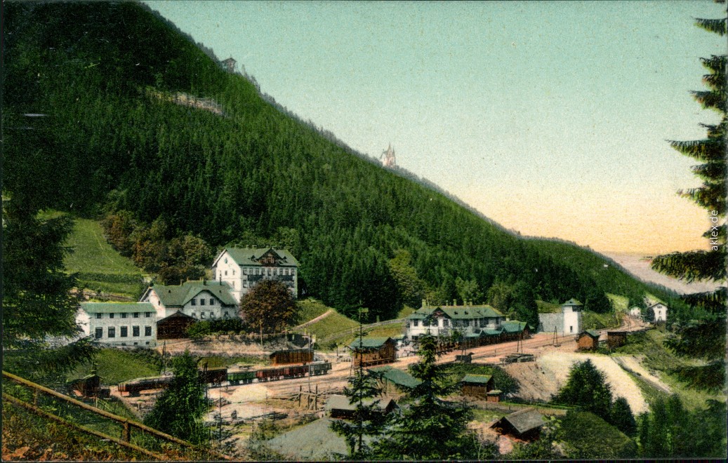 Panorama-Ansicht mit Bahnhof :: Semmering :: Ansichtskarten-Lexikon