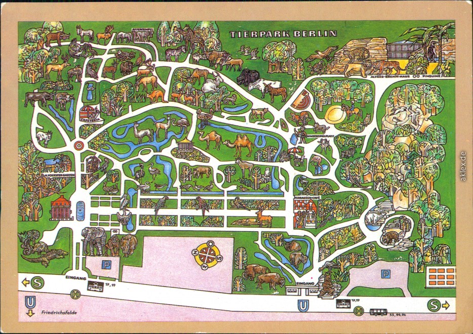 Landkarte: Tierpark :: Mitte-Berlin :: Ansichtskarten-Lexikon