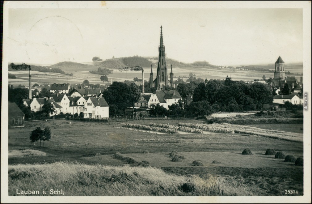 Blick auf die Stadt :: Lauban :: Ansichtskarten-Lexikon