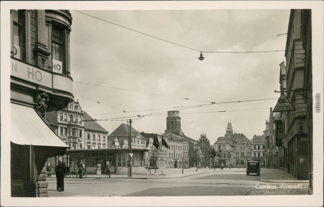 Partie am Altmarkt, HO und Haltestelle :: Cottbus :: Ansichtskarten-Lexikon