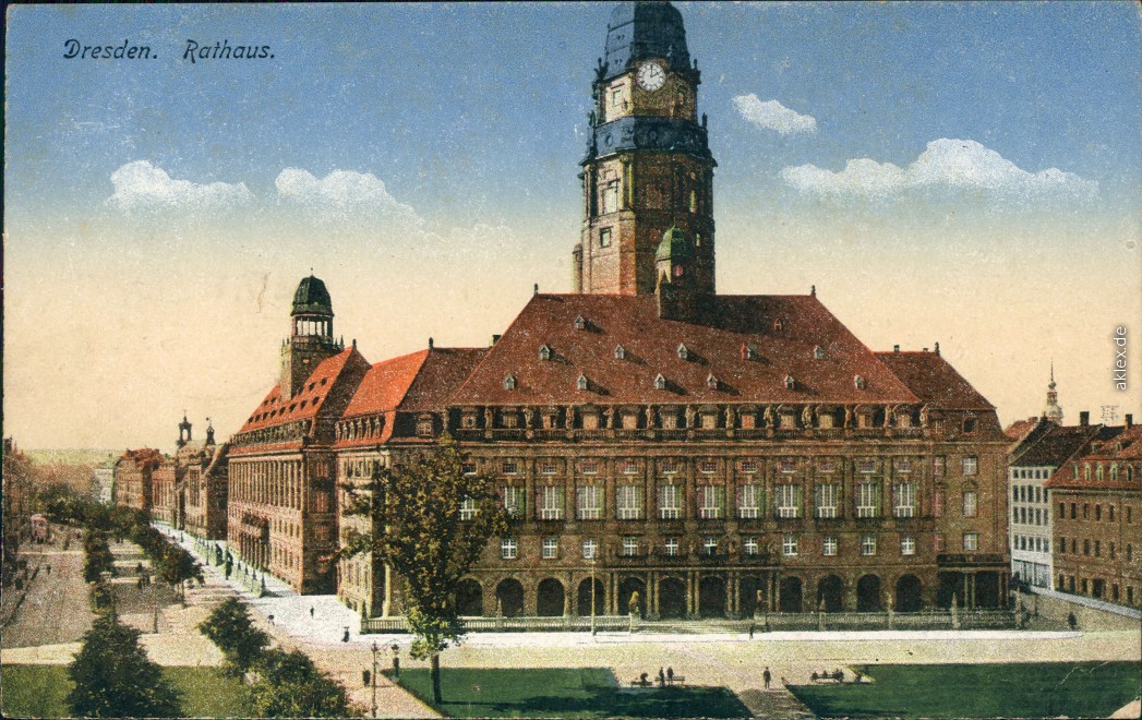 Neues Rathaus :: Innere Altstadt-Dresden :: Ansichtskarten-Lexikon