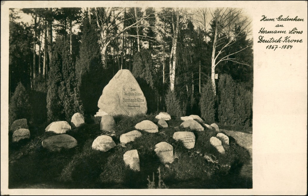 Denkmal Hermann Löns :: Deutsch Krone :: Ansichtskarten-Lexikon