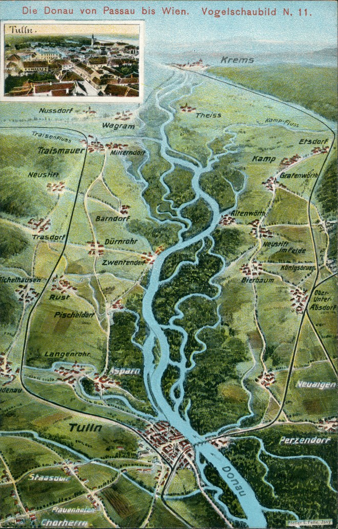Landkarte, Stadt :: Tulln an der Donau :: Ansichtskarten-Lexikon