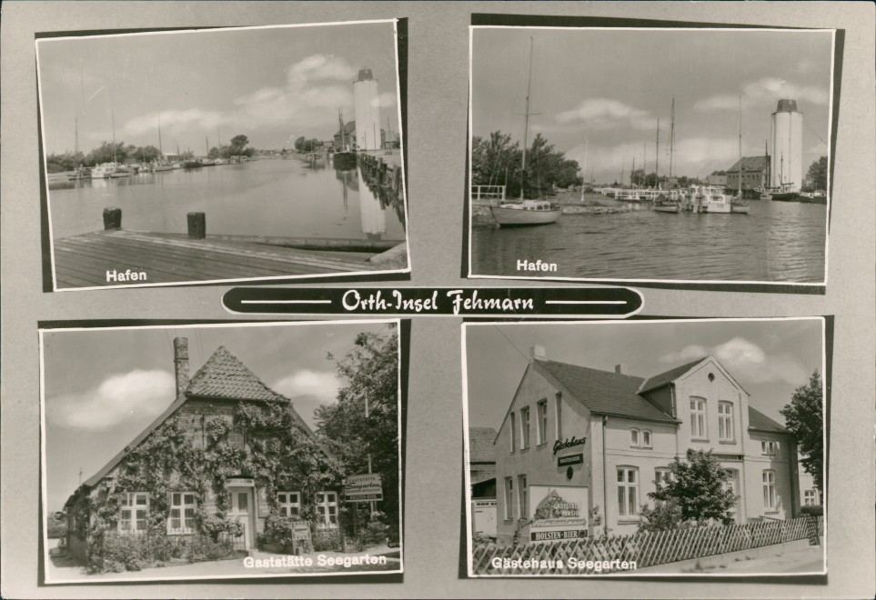 4 Bild Hafen, Gaststätte Seegarten :: Orth (Fehmarn) :: Ansichtskarten ...