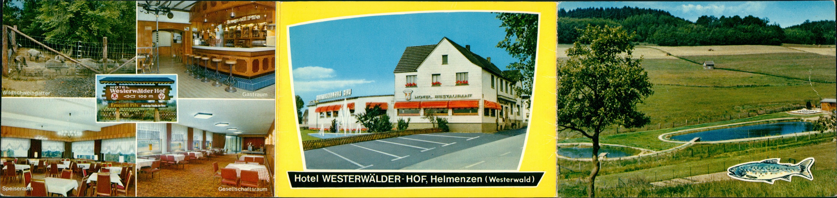 3 Bild-Klappkarte Hotel Westerwälder Hof :: Helmenzen :: Ansichtskarten ...