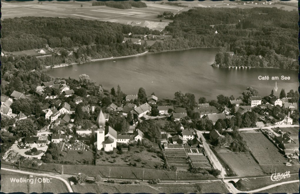 Luftbild Cafe am See :: Weßling :: Ansichtskarten-Lexikon