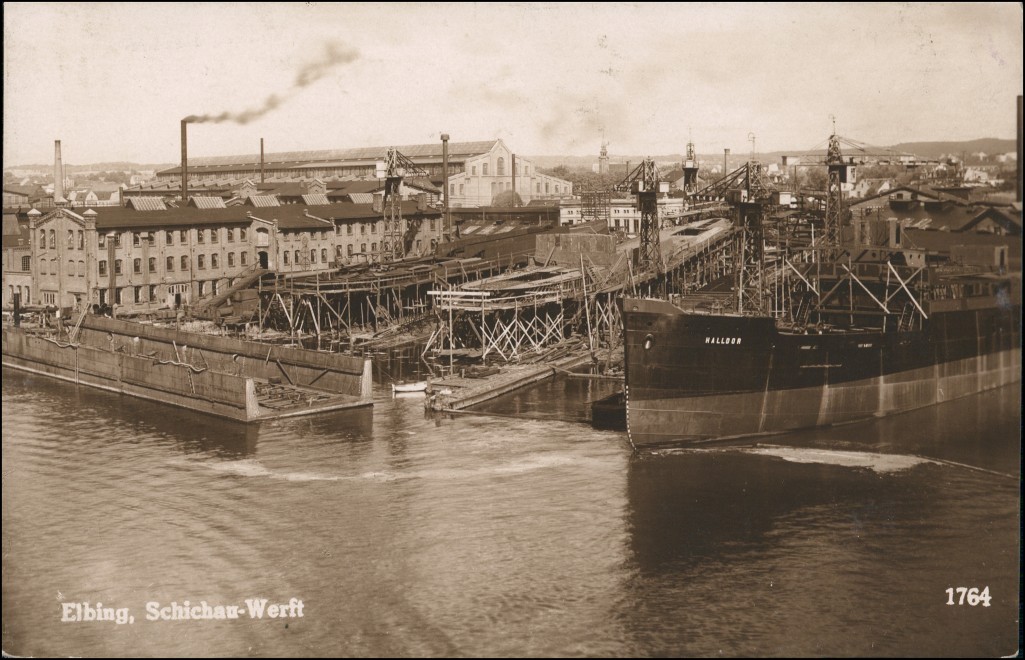 Schichau Werft - Fotokarte :: Elbing :: Ansichtskarten-Lexikon