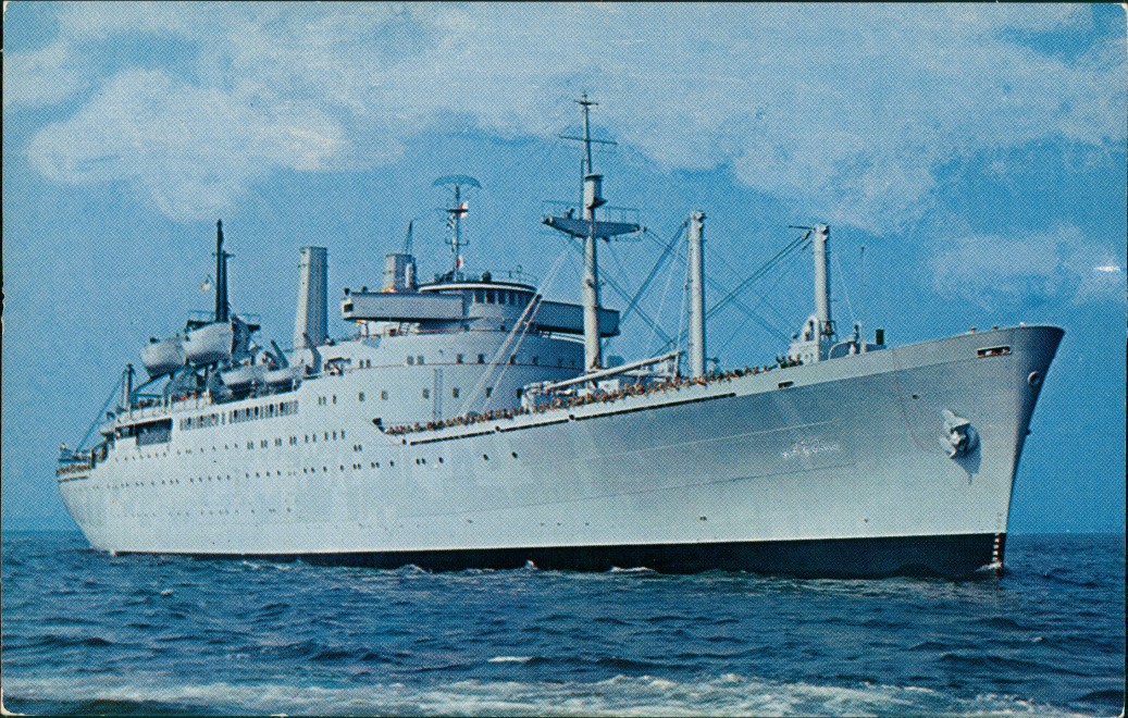 Marine Schiff US NAVAL SHIP GEIGER (T-AP 197) Schiffsfoto-AK :: .USA ...