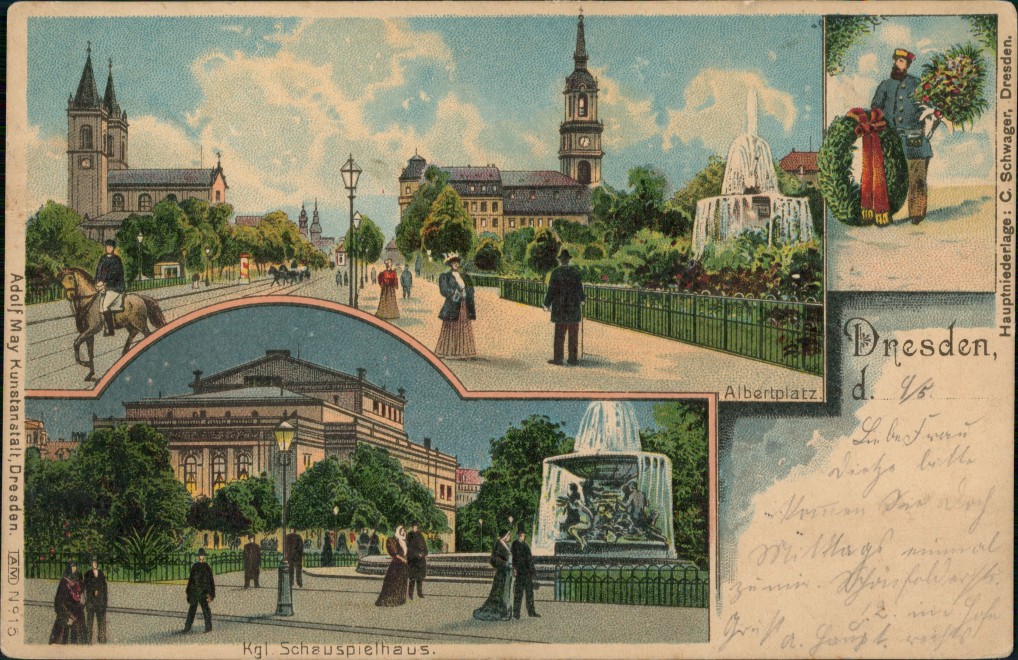 Albertplatz Tag Nacht Typen :: Innere Neustadt-Dresden ...