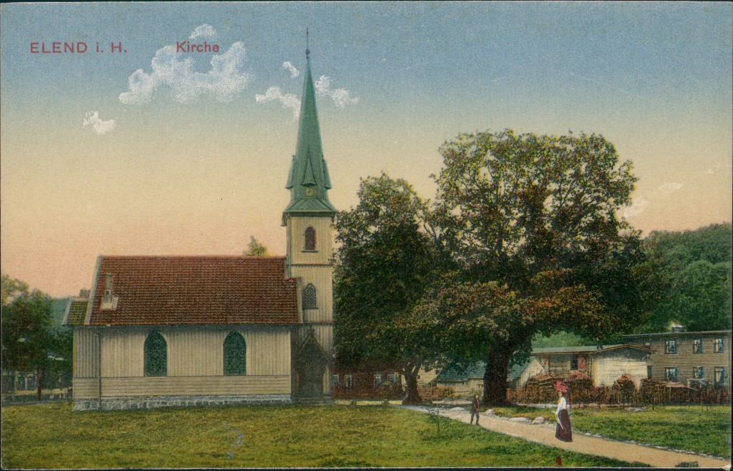 Partie an der Kirche :: Elend (Harz) :: Ansichtskarten-Lexikon