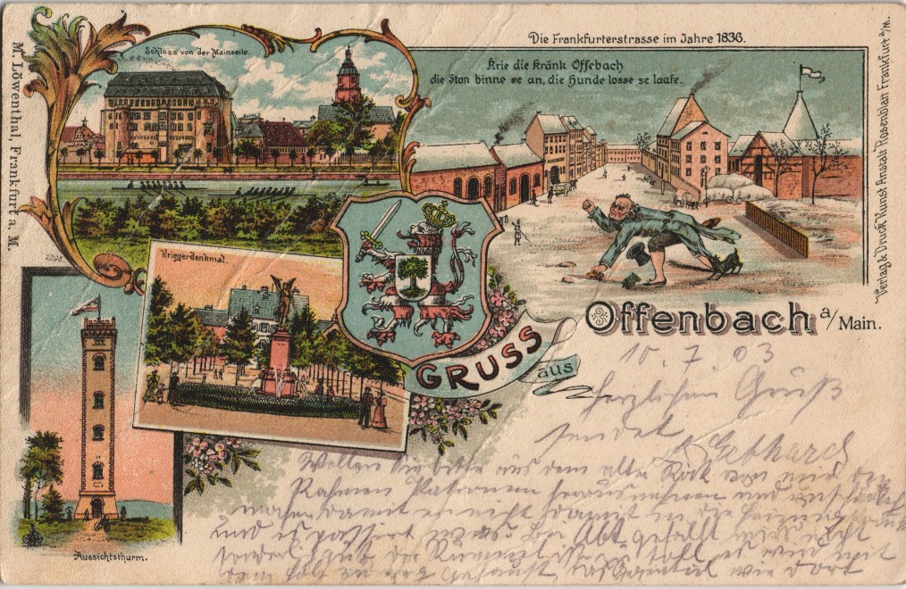 Mehrbild-Litho-AK Kriegerdenkmal, Wappen, Schloss, Gruss-Aus-Postkarte ...