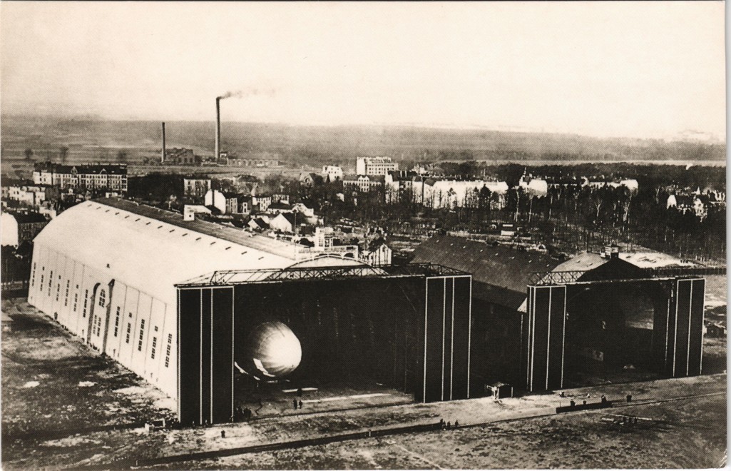 Zeppelin-Landeplatz, Halle Luftbild Repro :: Johannisthal-Köpenick ...