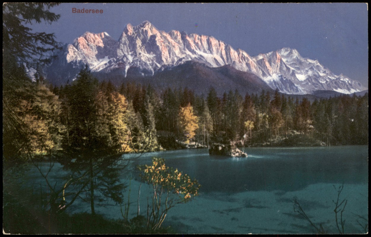 Badersee See und Berg Panorama :: Grainau :: Ansichtskarten-Lexikon