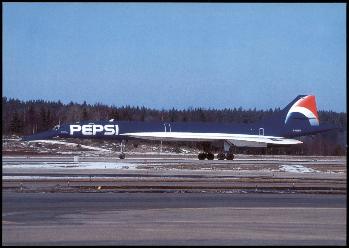 Flugzeug: Concorde Pepsi Cola launchend 1996 :: :: Ansichtskarten-Lexikon