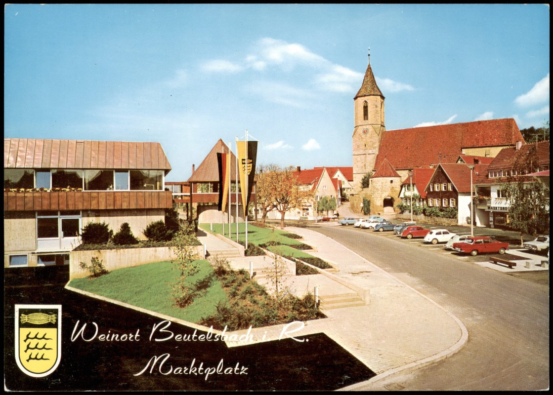 Marktplatz; Ortsansicht des Weinortes :: Beutelsbach :: Ansichtskarten ...