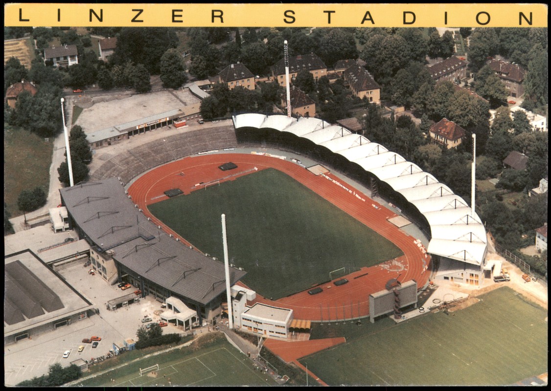 Stadion Luftbild :: Linz :: Ansichtskarten-Lexikon