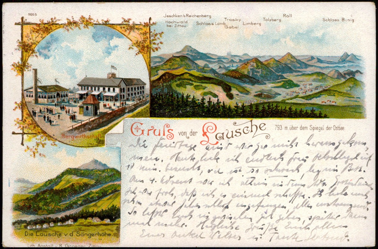 3 Bild Litho Lausche Luž Oberlausitz gel. 1970 :: Waltersdorf ...