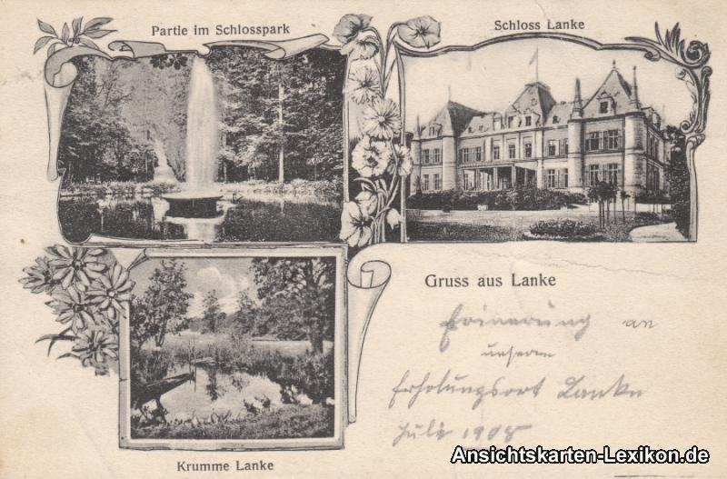 3 Bild: Schloßpark, Schloß und Krumme Lanke :: Lanke (Mark)-Wandlitz ...
