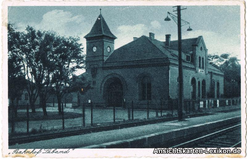 Partie am Bahnhof :: Laband-Gleiwitz :: Ansichtskarten-Lexikon