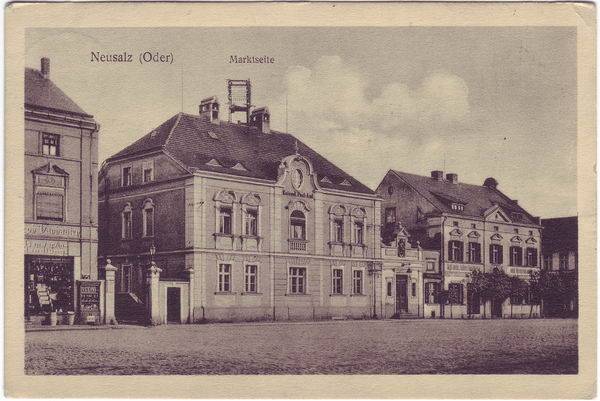 (Oder) Marktseite :: Neusalz :: Ansichtskarten-Lexikon