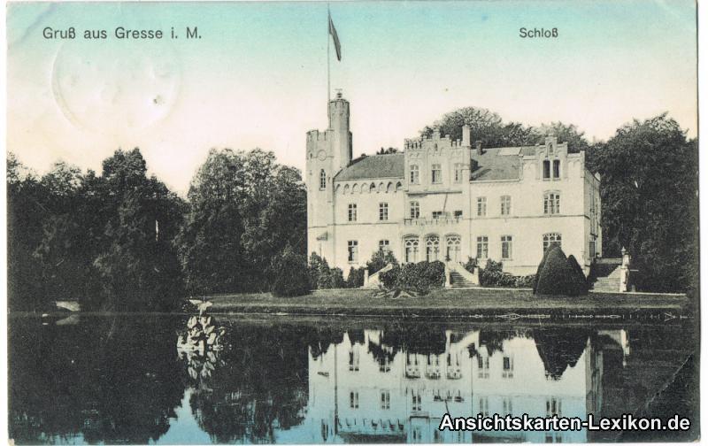 Blick auf das Schloß :: Gresse :: Ansichtskarten-Lexikon