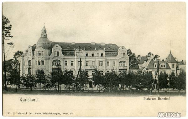 Platz am Bahnhof :: Karlshorst-Berlin :: Ansichtskarten-Lexikon