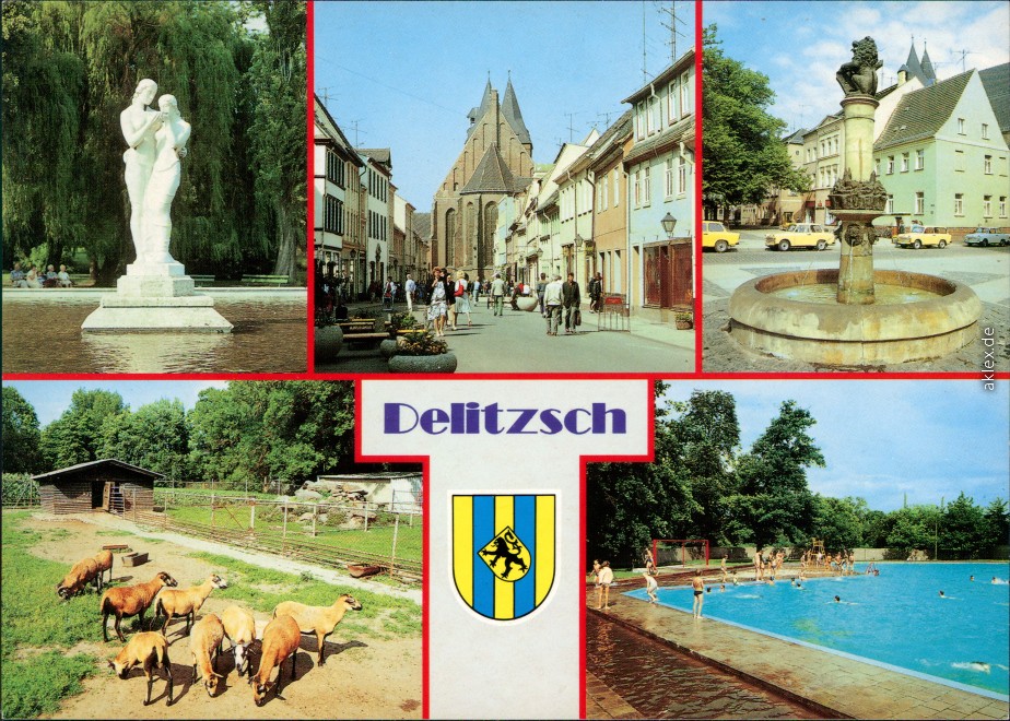 Brunnengruppe "Genesung", Breite Straße, Marktbrunnen, Tierpark ...